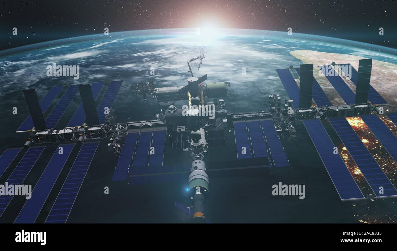 Earth Space Station Animation