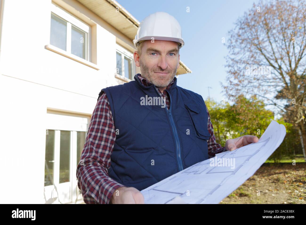 construction worker planning contractor developer concept Stock Photo ...