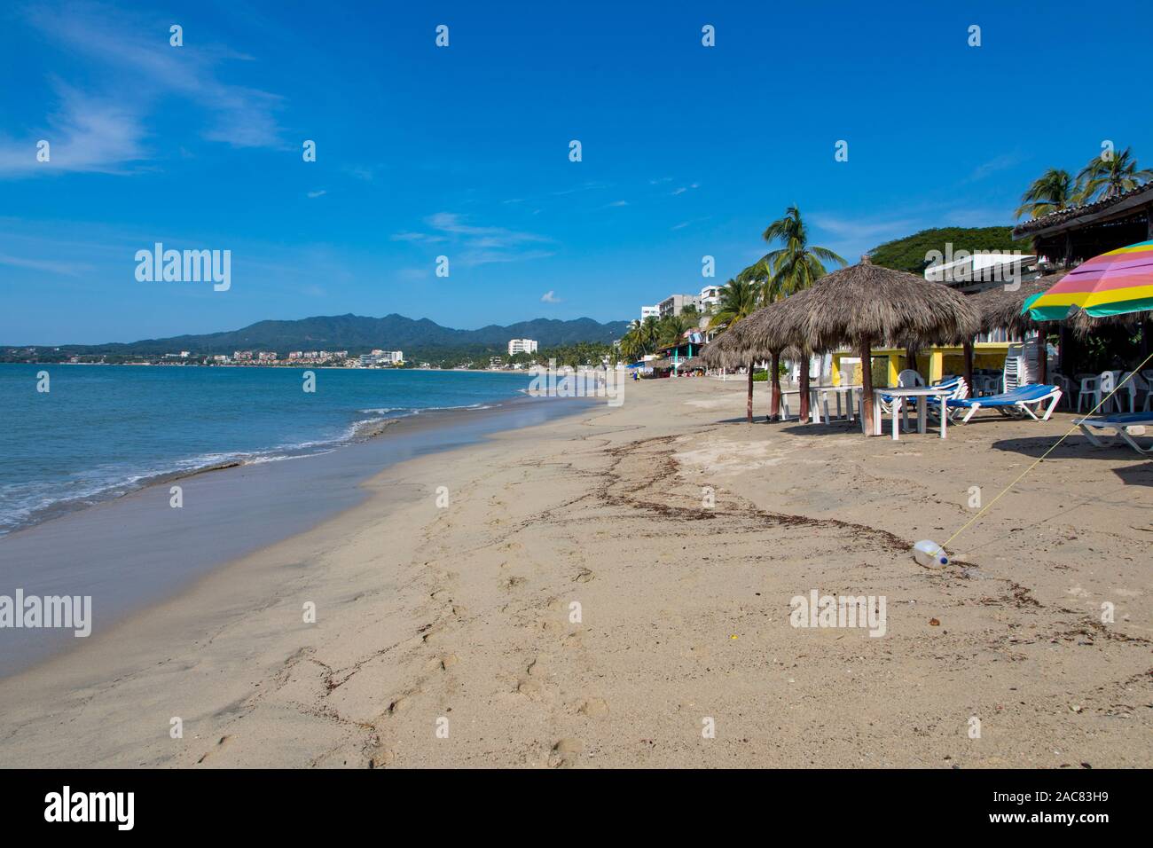 Beach, Bucerias, Banderas Bay, Riviera Nayarit, Nayarit, Mexico Stock ...