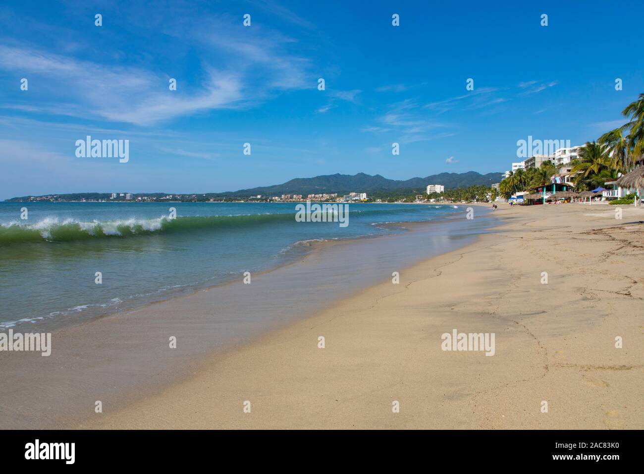 Beach, Bucerias, Banderas Bay, Riviera Nayarit, Nayarit, Mexico Stock ...
