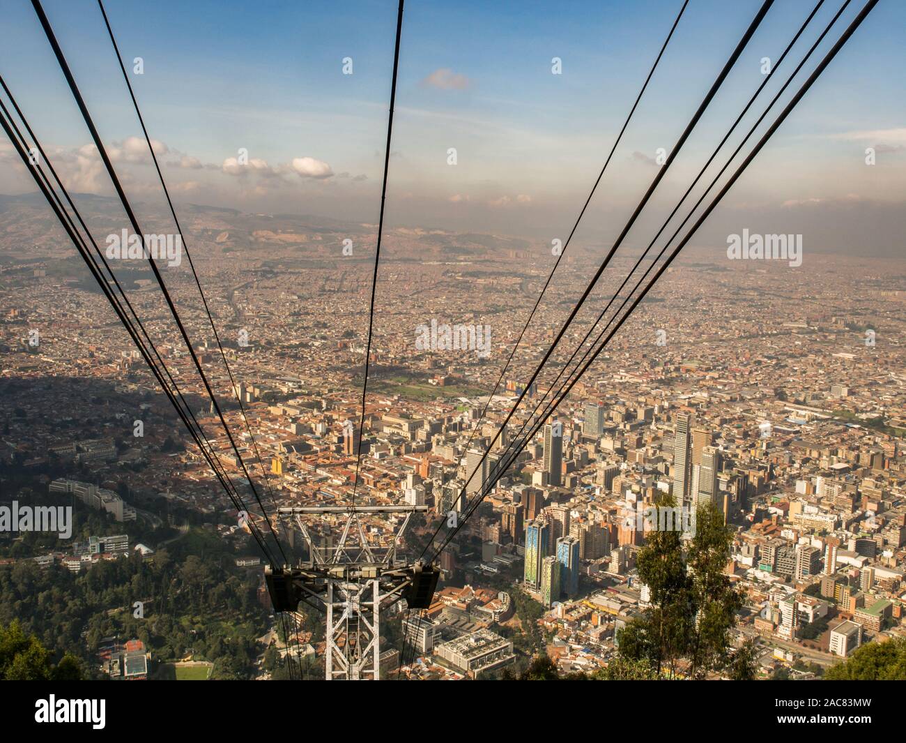 Bogota, Colombia - September 09, 2017: View for the center of Bogota ...