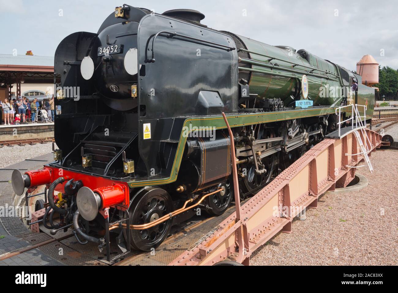 Battle of Britain Class steam locomotive 34046 Braunton running as ...