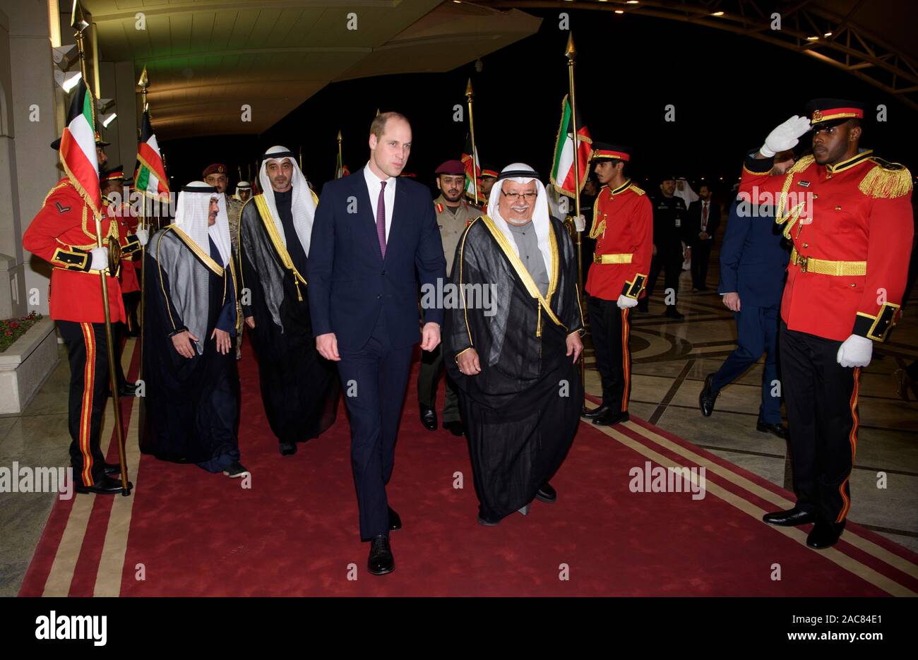 The Duke of Cambridge and Sheikh Ali Al-Jarrah Al-Sabah (right ...