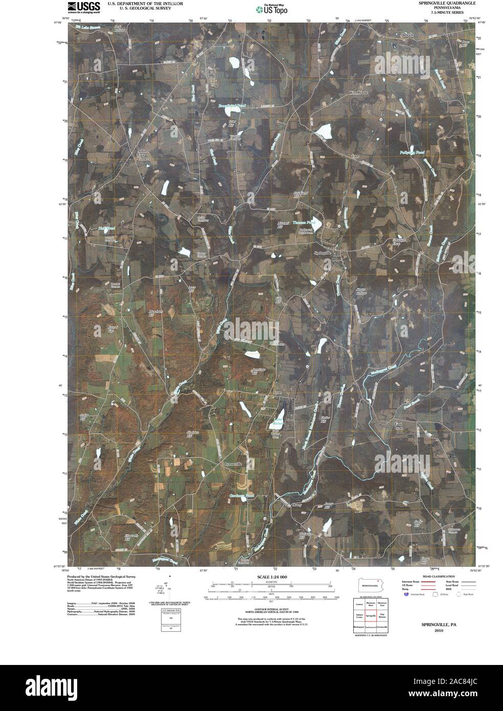 Springville map hi-res stock photography and images - Alamy