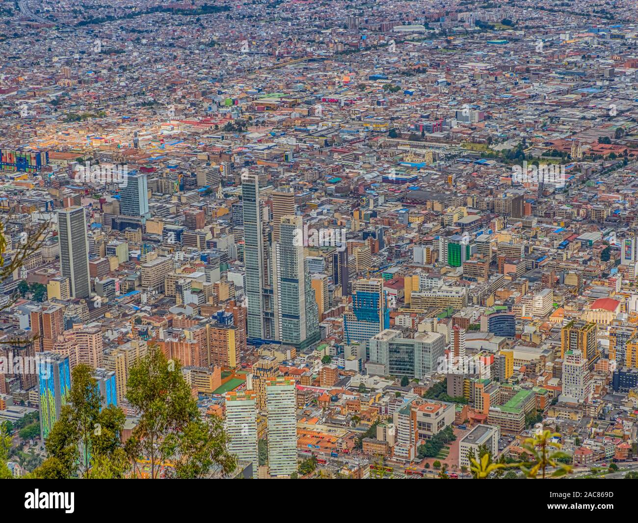 Bogota, Colombia - September 12, 2019: View for the modern center of ...