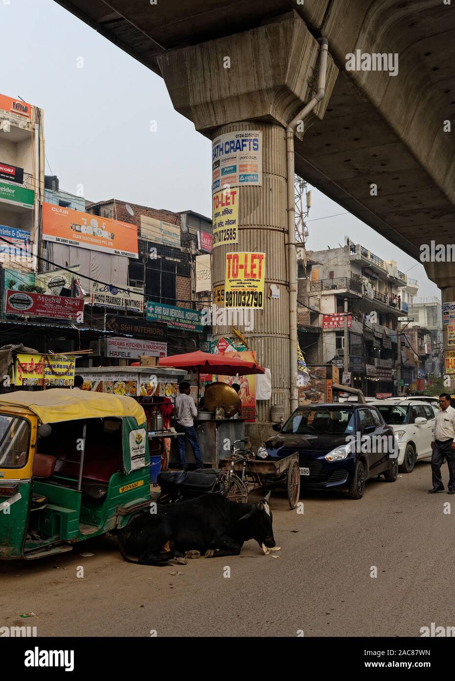 Sikandarpur village, mainly under and alongside the Delhi rapid metro ...