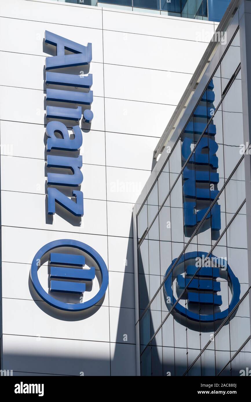 The vertical corporate logo for the multinational insurance firm ...