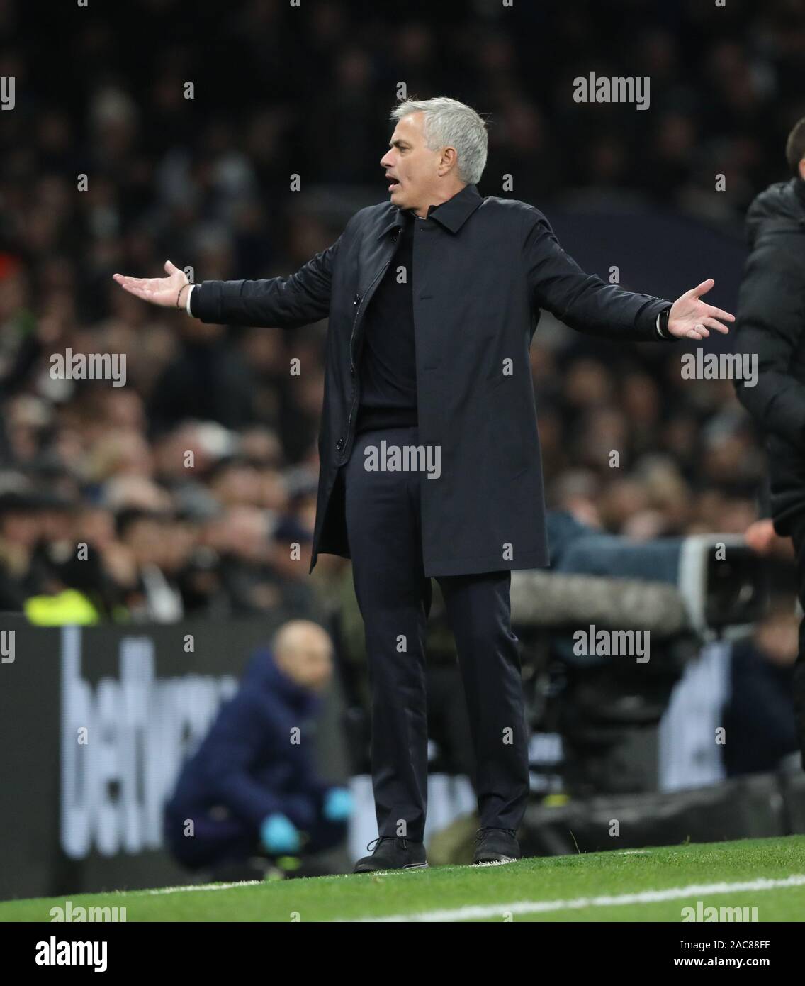 London, UK. 30th Nov, 2019. Jose Mourinho (Spurs head coach) at the ...