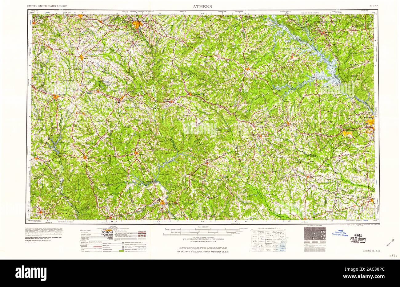 Map of athens, ga hi-res stock photography and images - Alamy