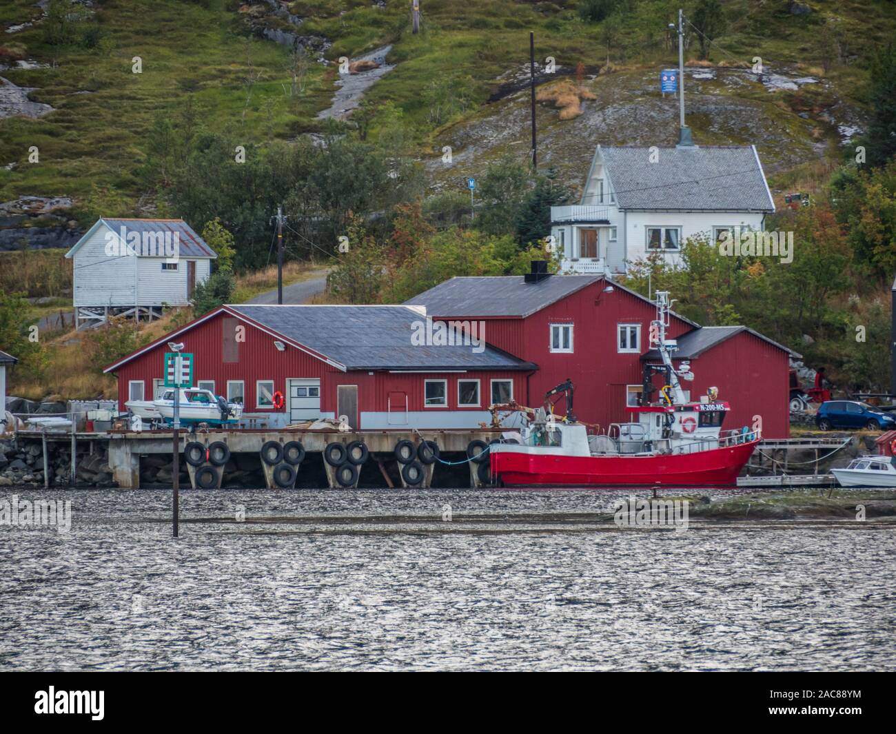 Traditional, red, wooden houses in Reine. Lofoten Norway. Europe Stock ...