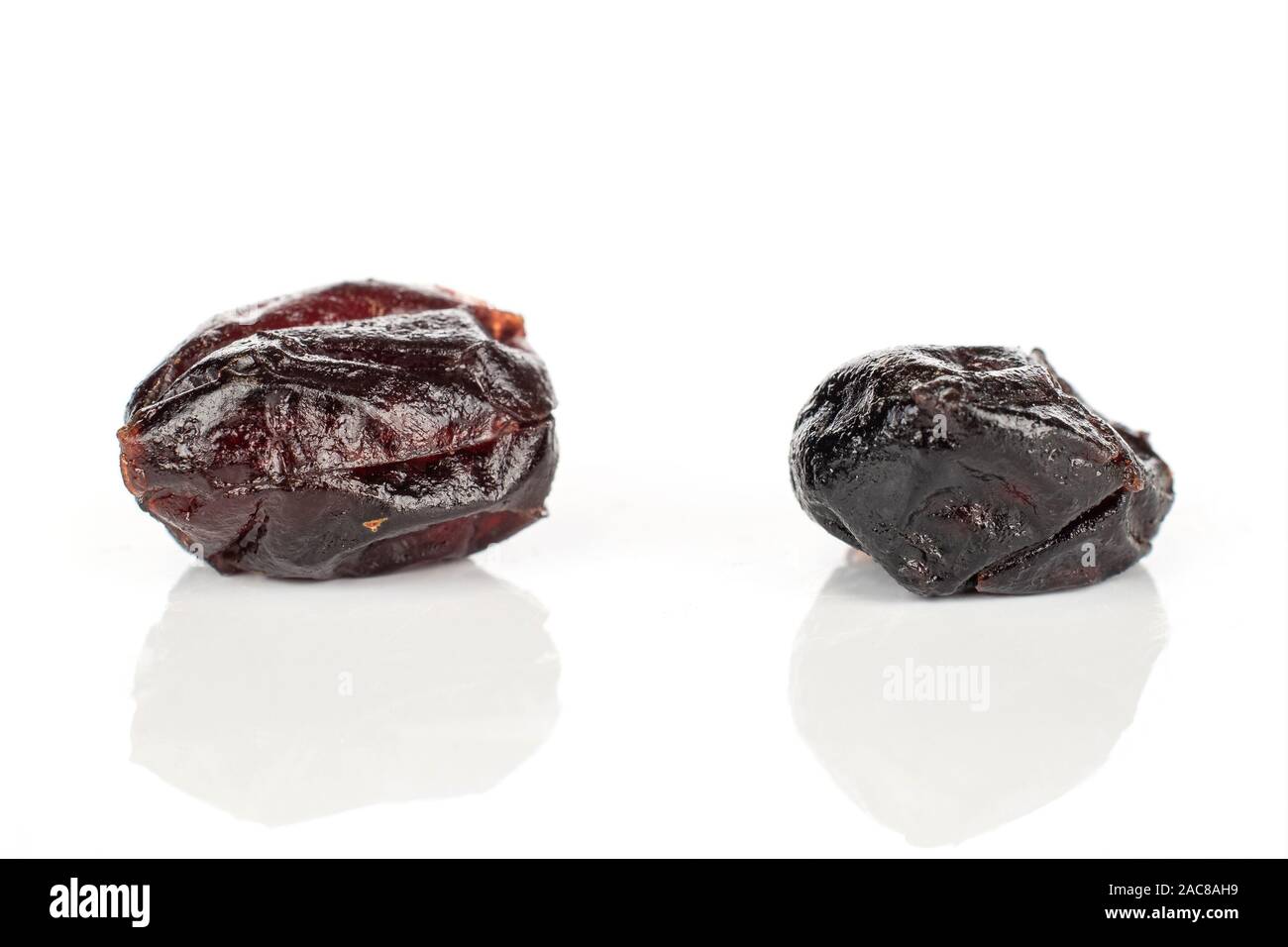 Group of two whole dried cowberry isolated on white background Stock ...
