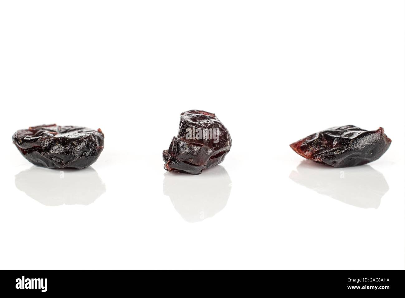 Group of three whole dried cowberry isolated on white background Stock ...