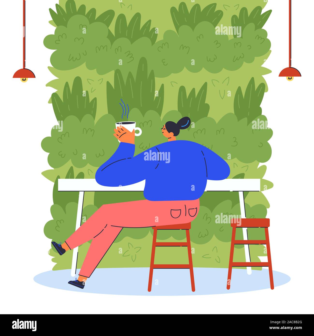 Decorative lamp in garden Stock Vector Images - Alamy