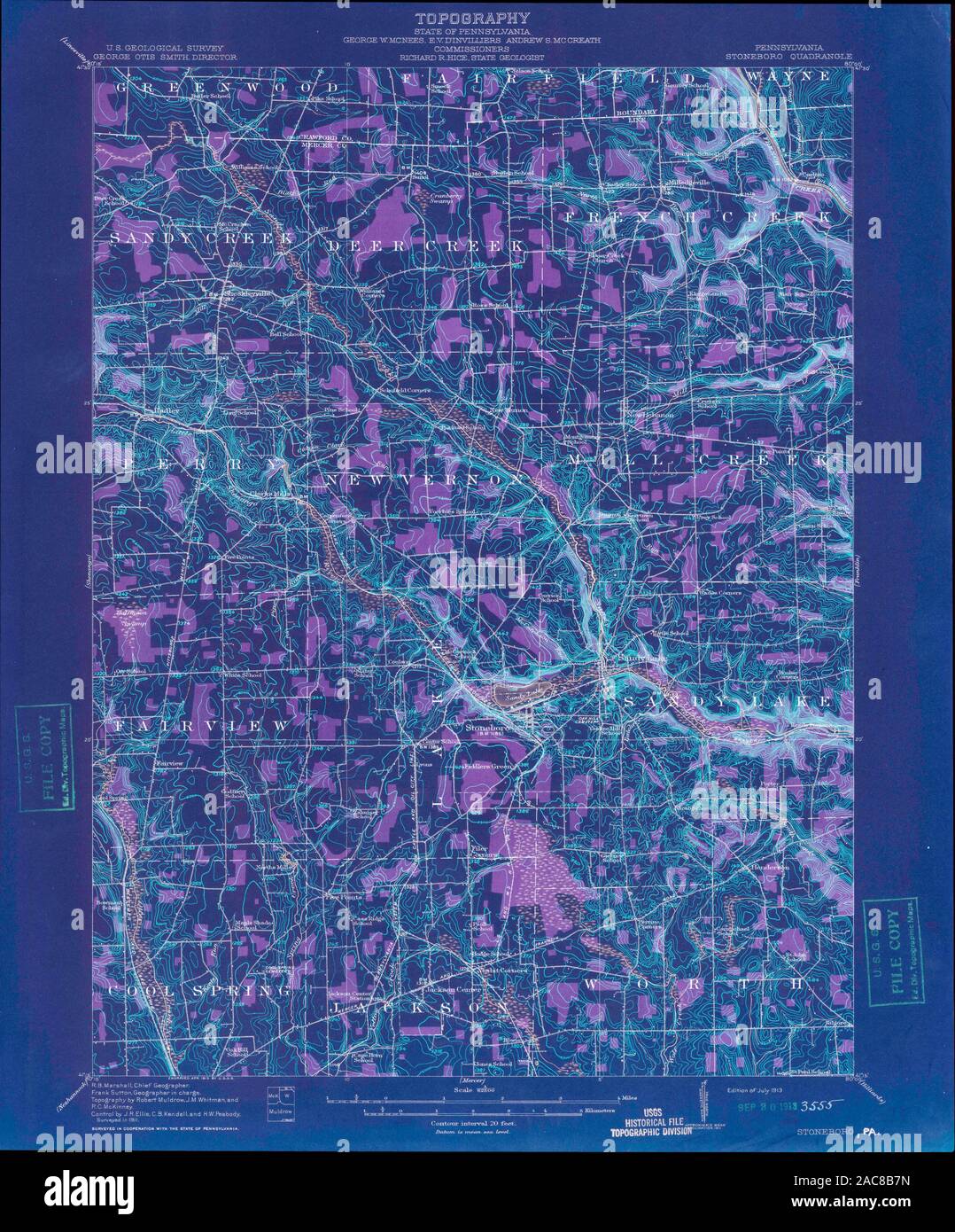 1913 pennsylvania map hi-res stock photography and images - Alamy