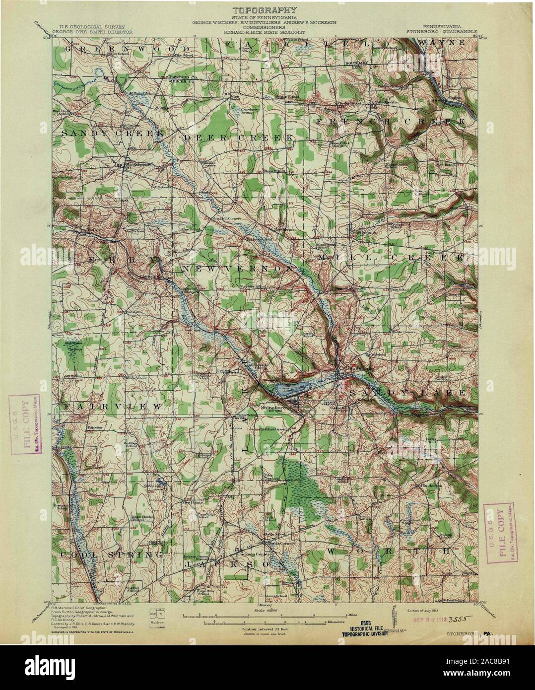 1913 pennsylvania map hi-res stock photography and images - Alamy