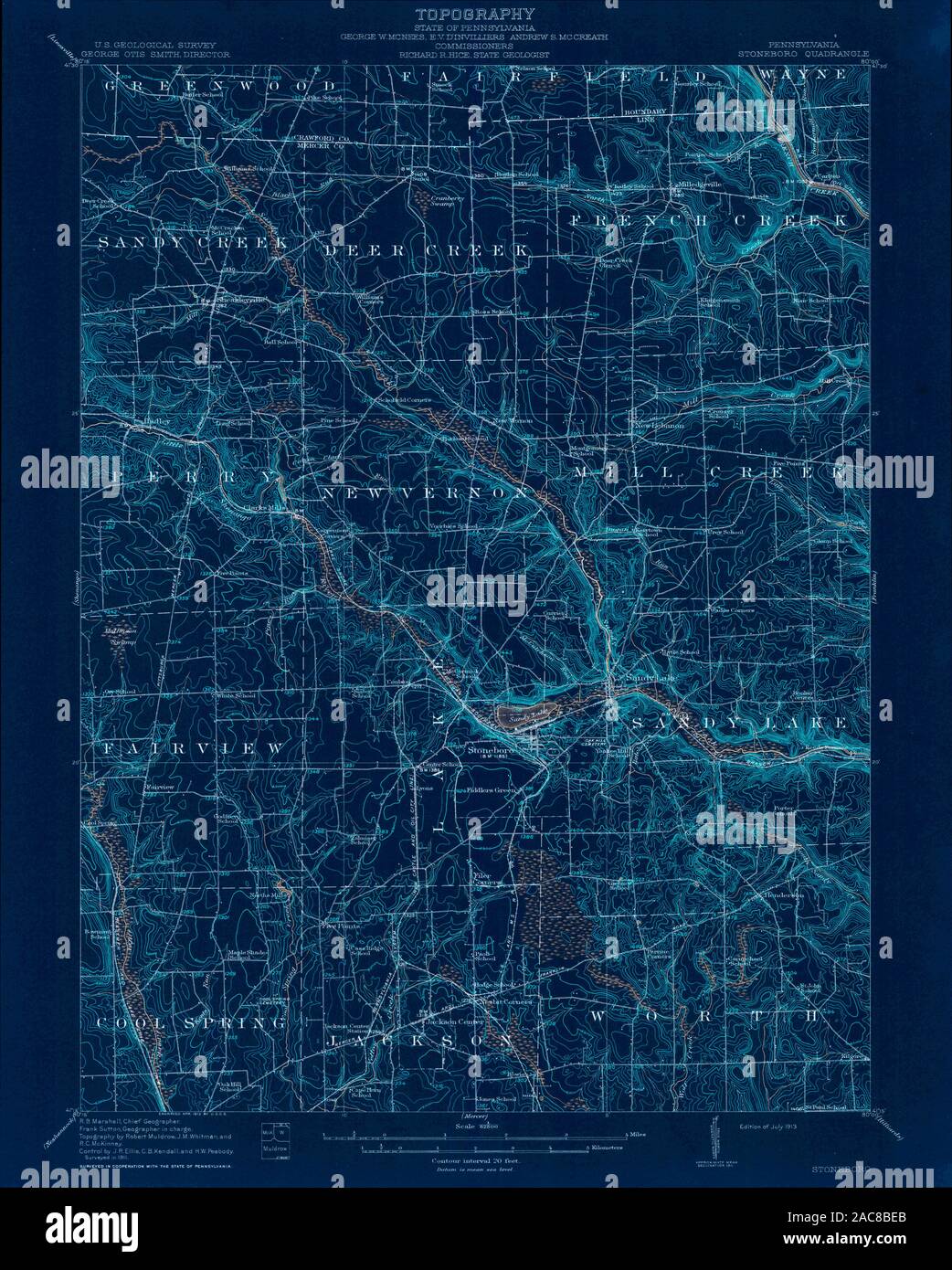 1913 pennsylvania map hi-res stock photography and images - Alamy