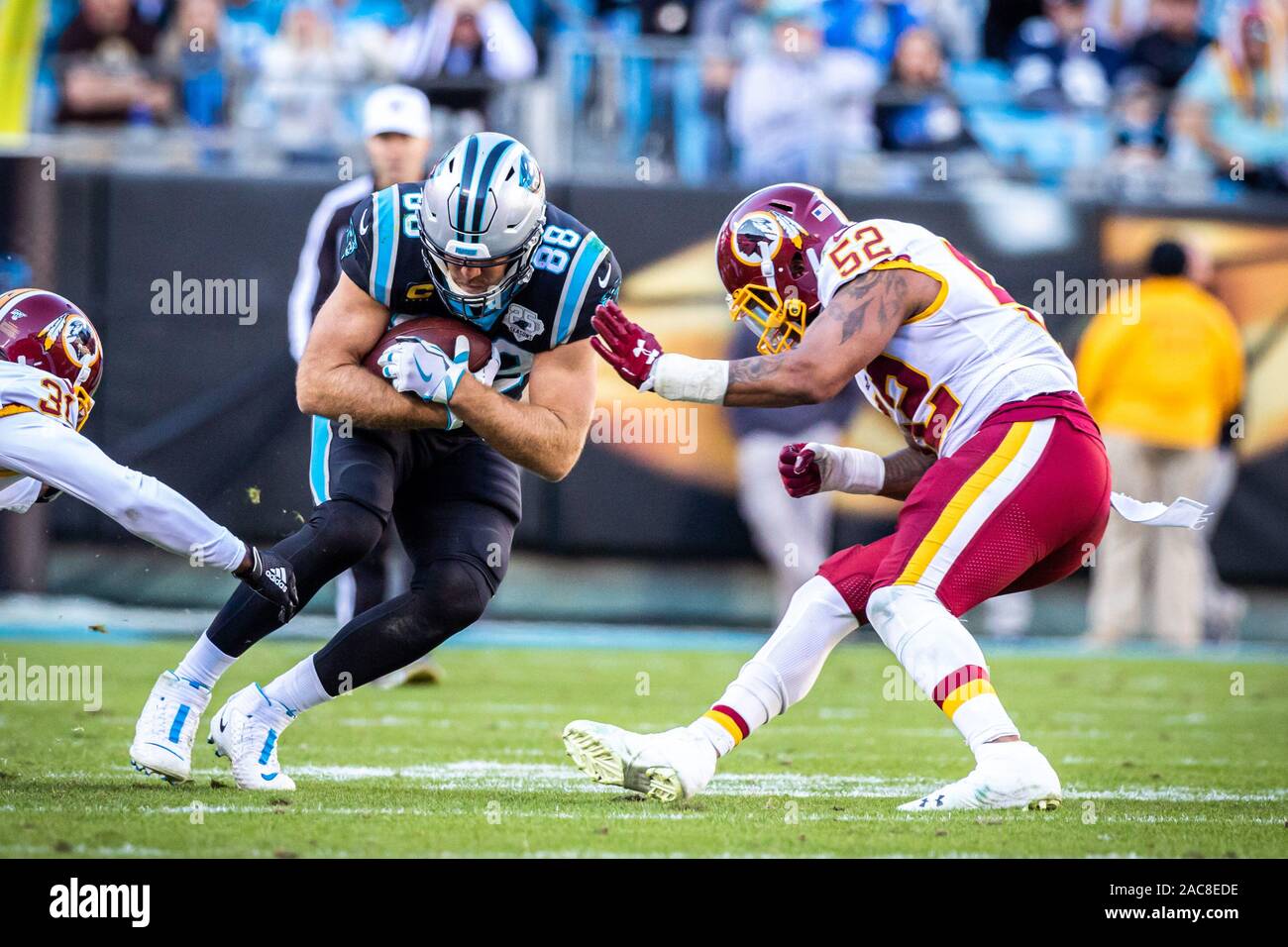 Charlotte, North Carolina, USA. 1st Dec, 2019. Carolina Panthers tight ...