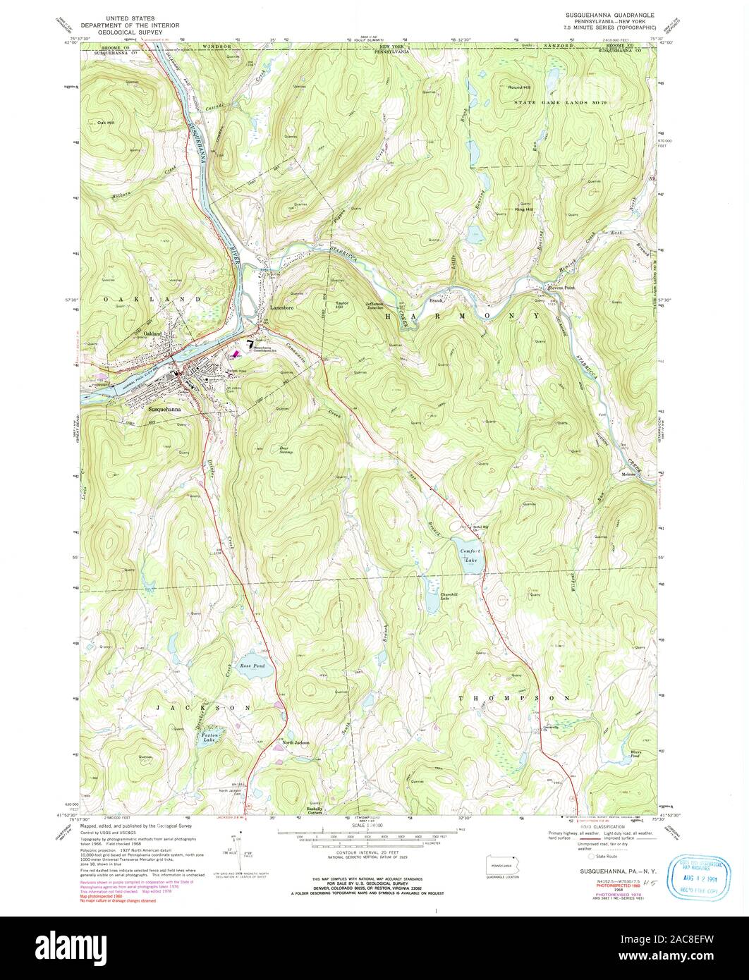 Susquehanna map hi-res stock photography and images - Alamy