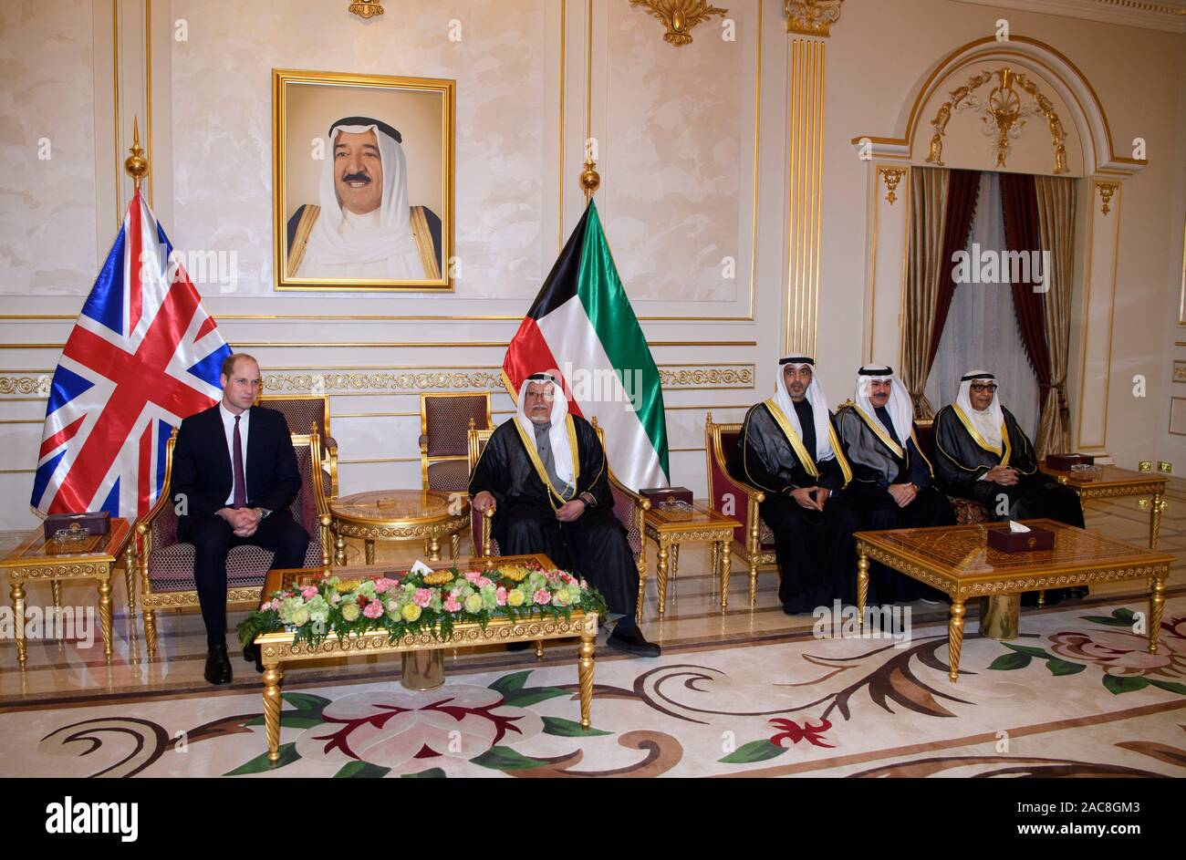 The Duke of Cambridge and Sheikh Ali Al-Jarrah Al-Sabah (right ...