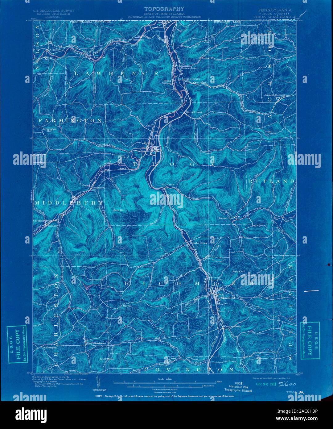 Map of tioga pennsylvania hi-res stock photography and images - Alamy