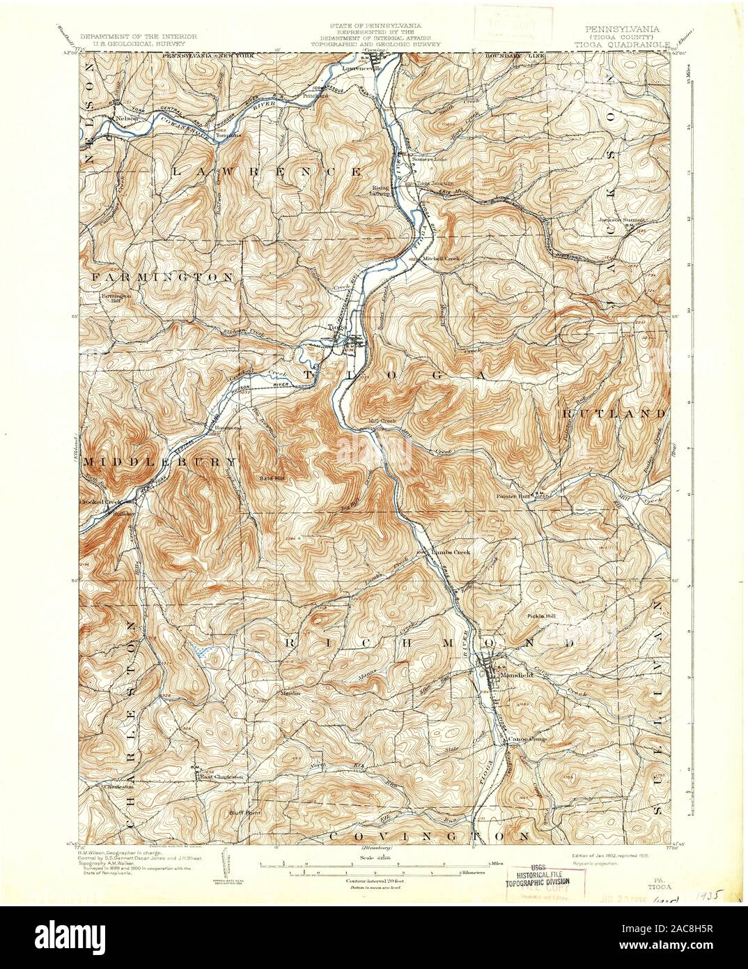 Map of tioga pennsylvania hi-res stock photography and images - Alamy