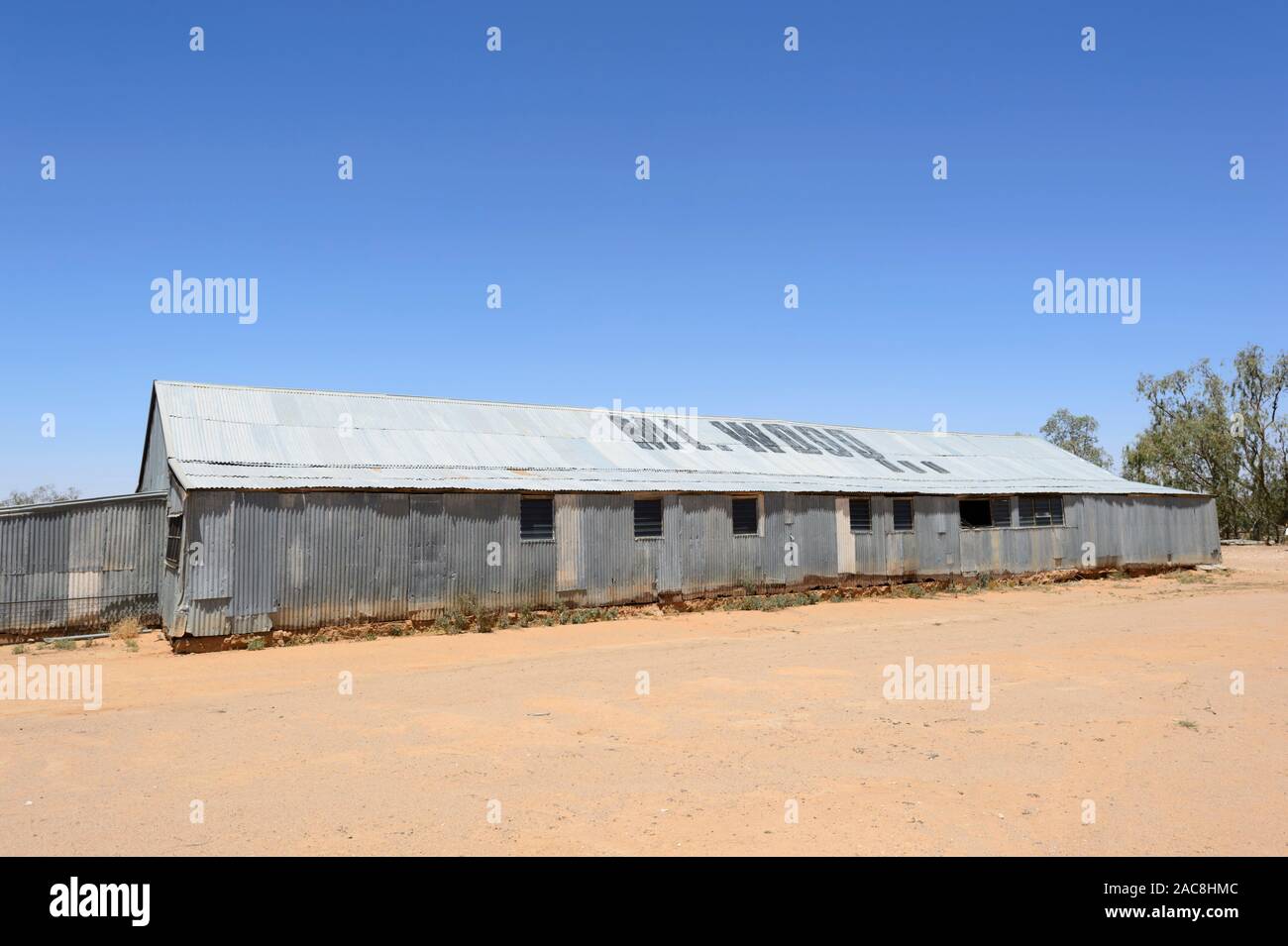 Mount Wood Woolshed built in 1913 near the remote Outback town of ...
