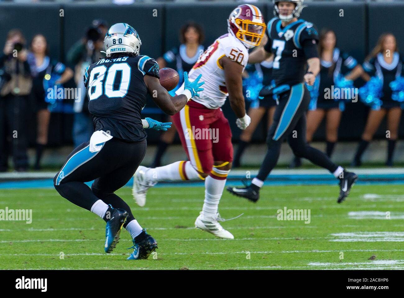 Charlotte, NC, USA. 1st Dec, 2019. Carolina Panthers tight end Ian ...