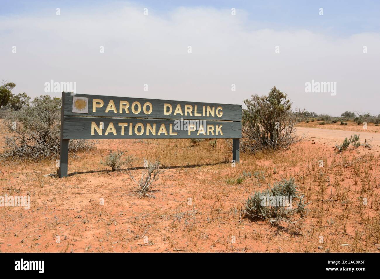 Name sign for Paroo Darling National Park, New South Wales, NSW ...