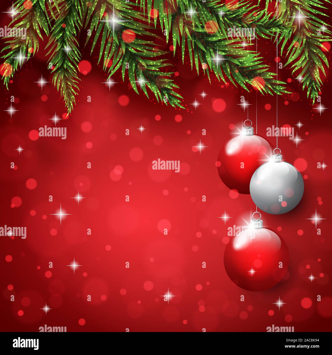 Christmas ball pine tree Stock Vector Images - Alamy