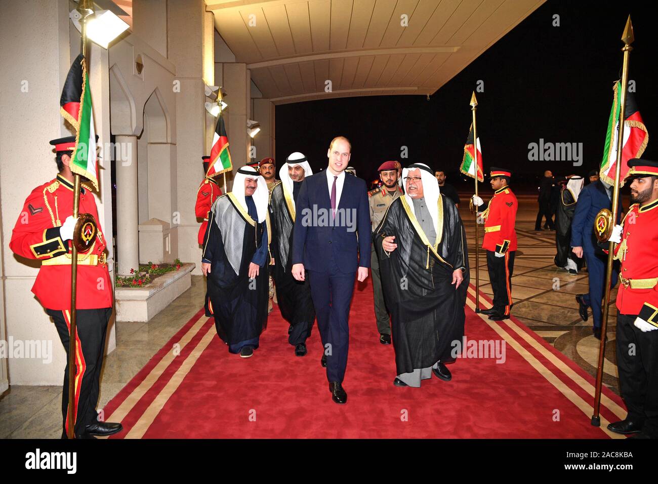 The Duke of Cambridge and Sheikh Ali Al-Jarrah Al-Sabah (right ...