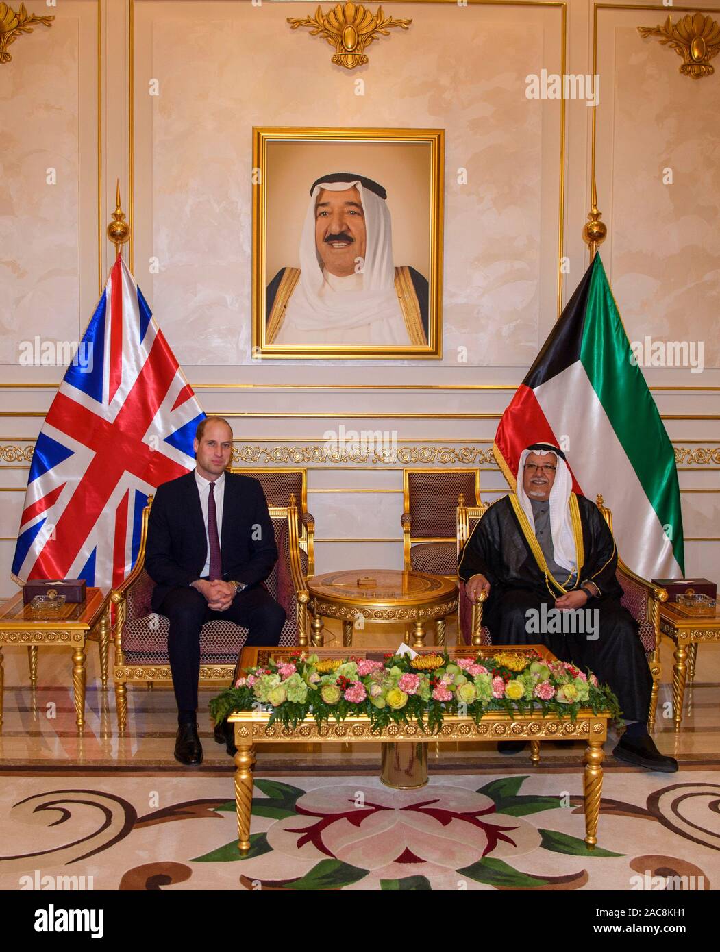 The Duke of Cambridge and Sheikh Ali Al-Jarrah Al-Sabah (right ...