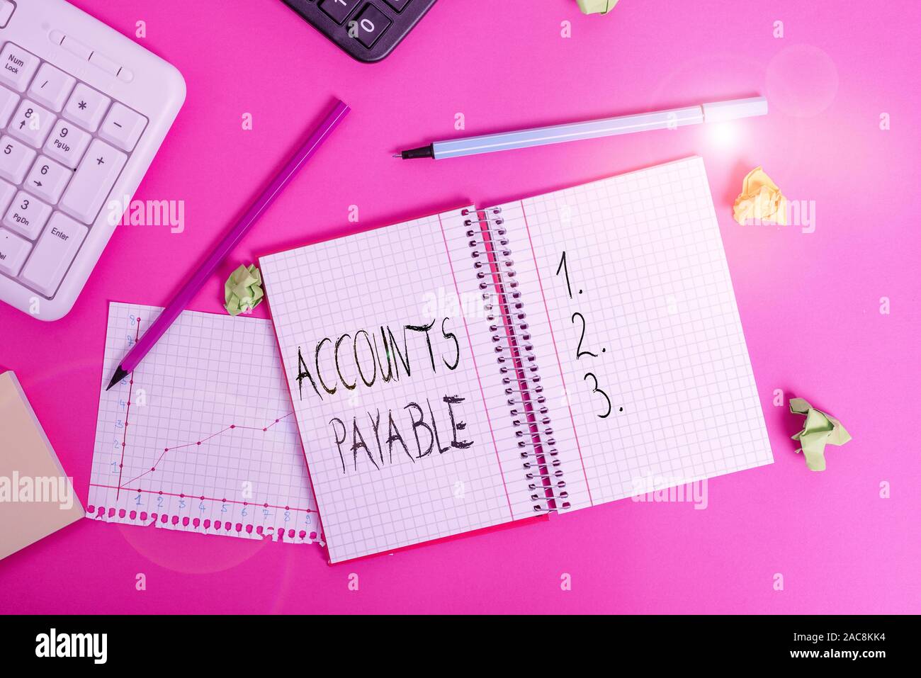 Conceptual hand writing showing Accounts Payable. Concept meaning money ...