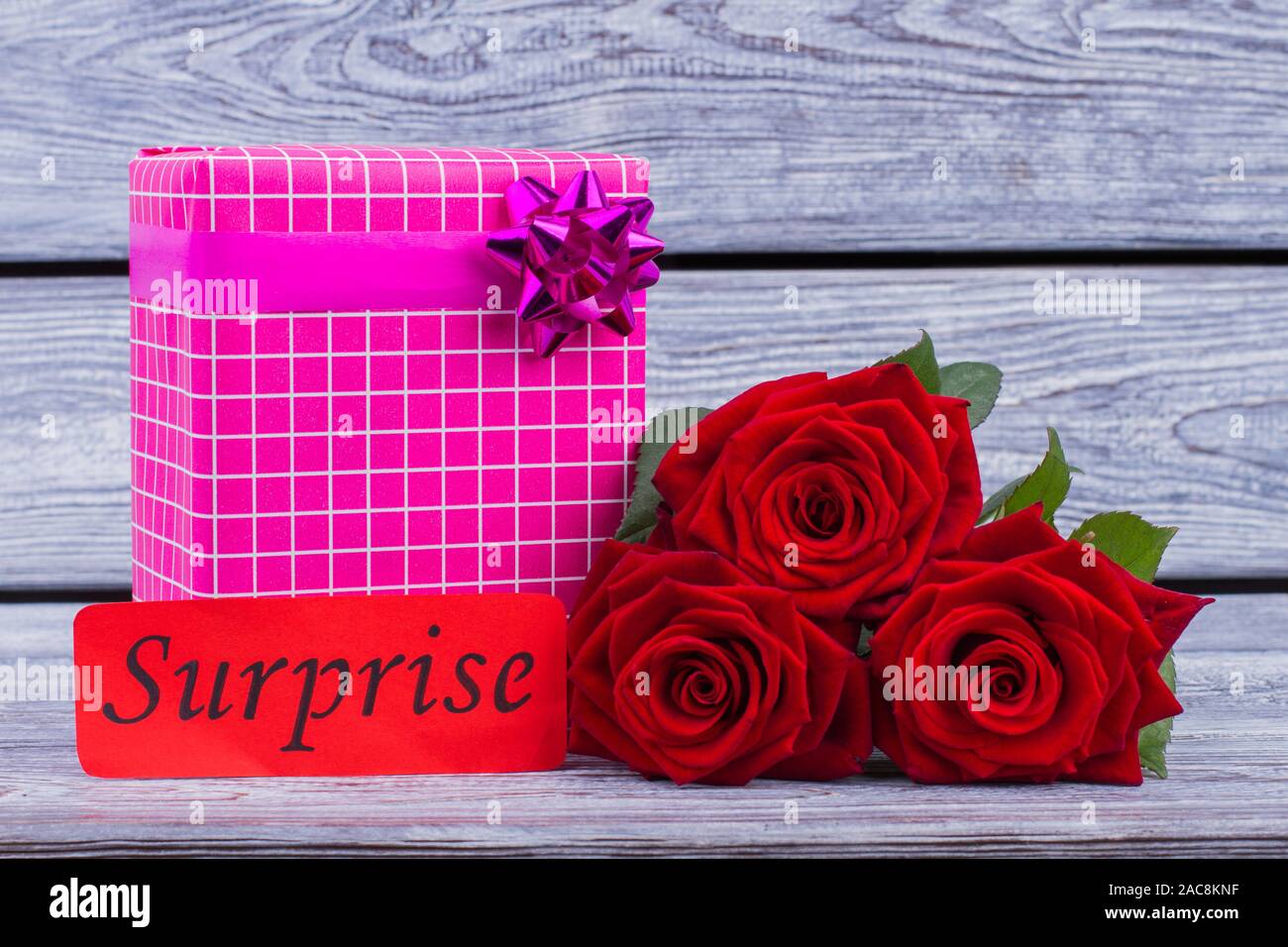 Valentines Day surprise concept Stock Photo - Alamy