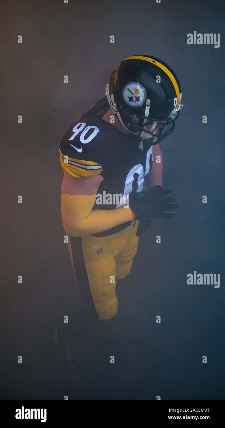December 1st, 2019: T.J. Watt #90 during the Pittsburgh Steelers vs ...