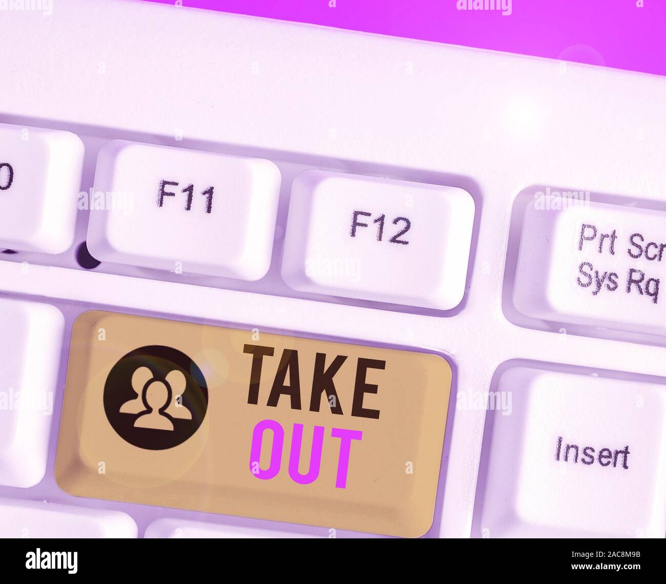 Conceptual hand writing showing Take Out. Concept meaning the act of ...