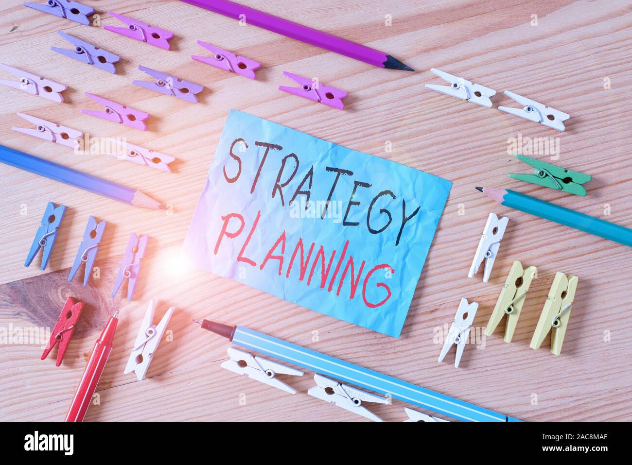 Conceptual hand writing showing Strategy Planning. Concept meaning A ...