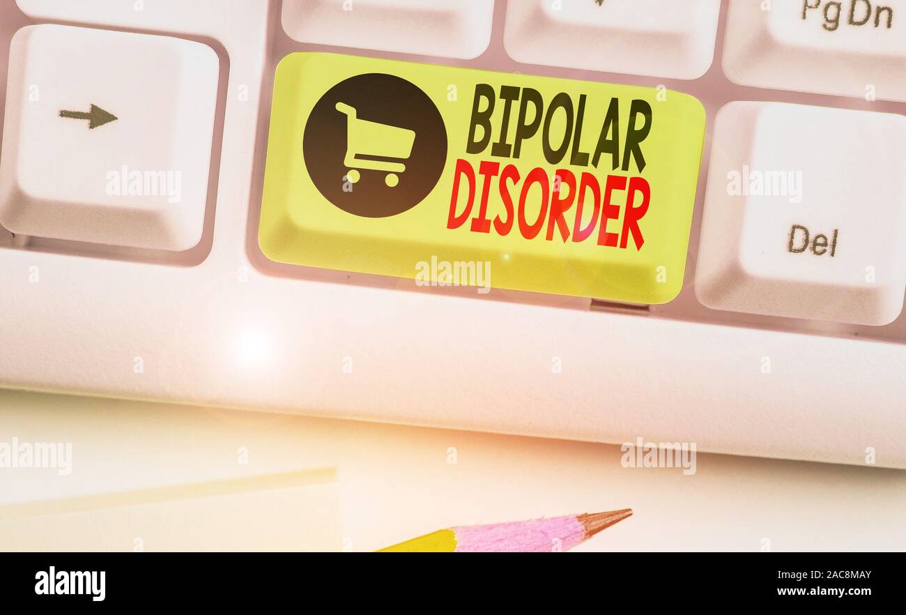 Conceptual hand writing showing Bipolar Disorder. Concept meaning ...