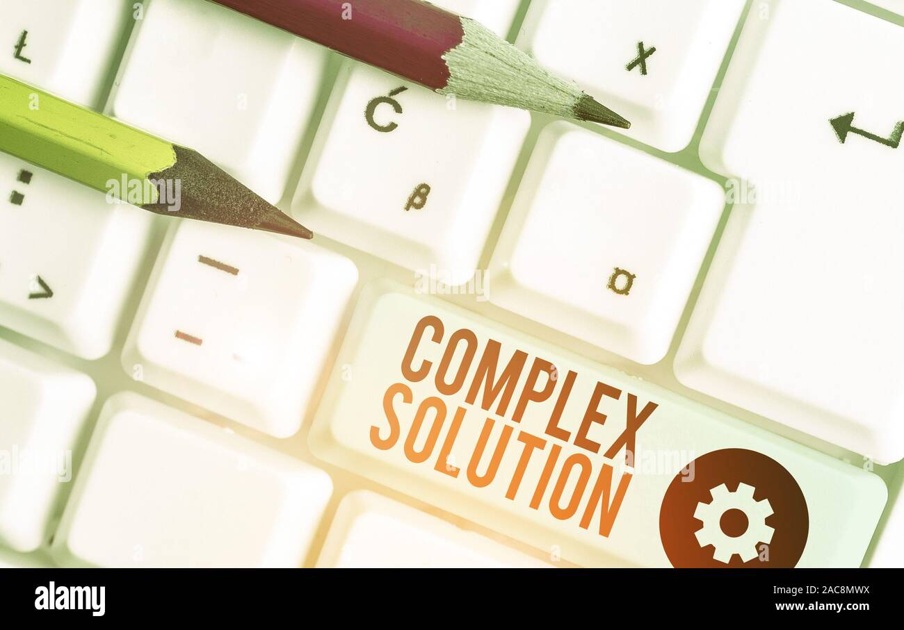 Conceptual hand writing showing Complex Solution. Concept meaning ...