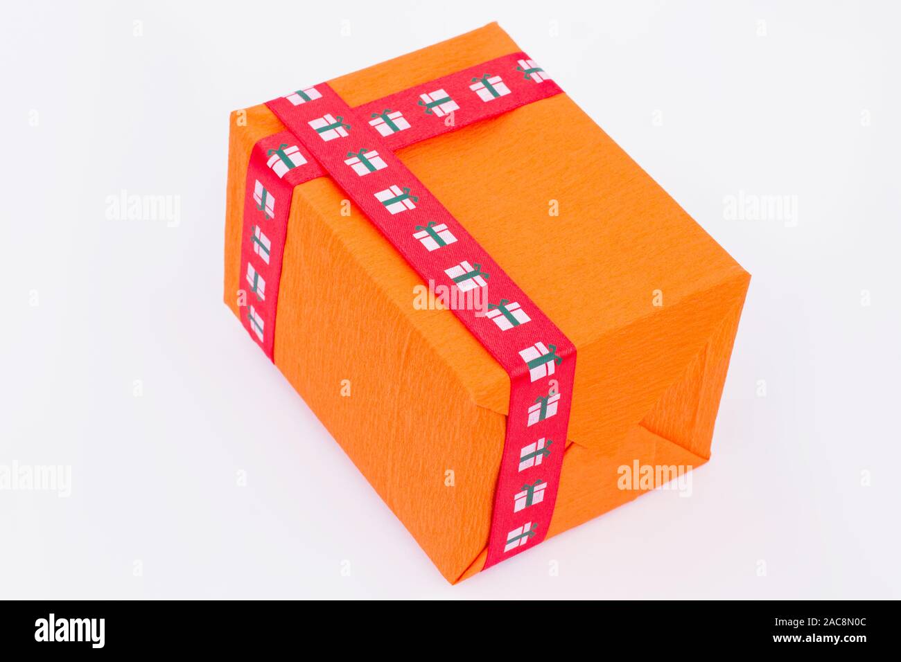 Orange gift box hi-res stock photography and images - Alamy