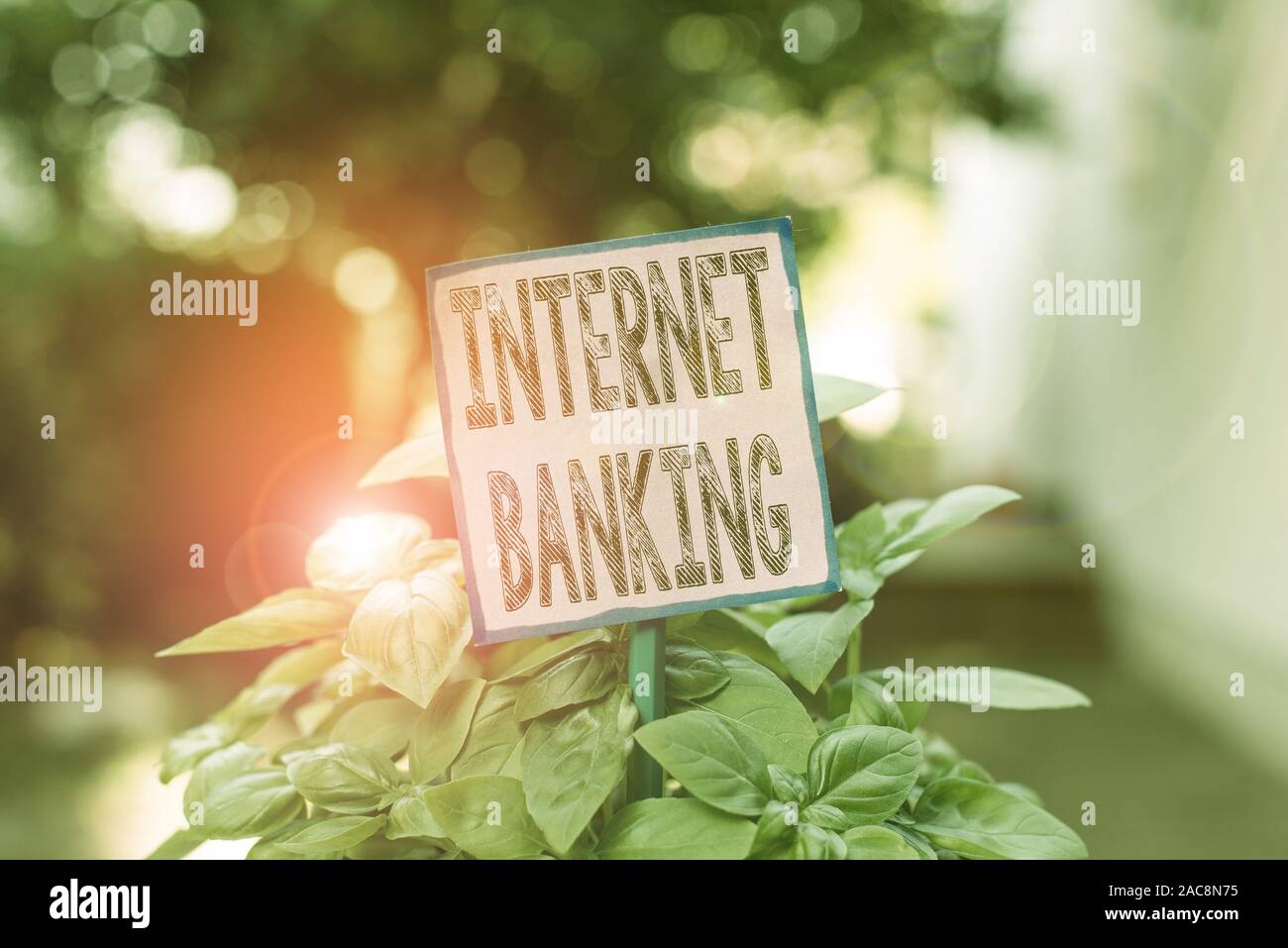 Writing note showing Internet Banking. Business concept for banking ...