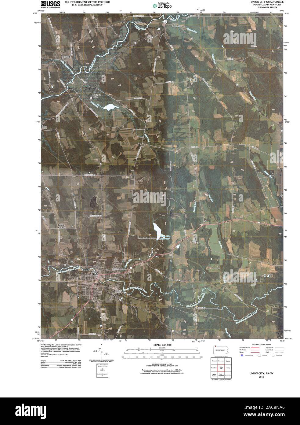 Union city pennsylvania map hi-res stock photography and images - Alamy