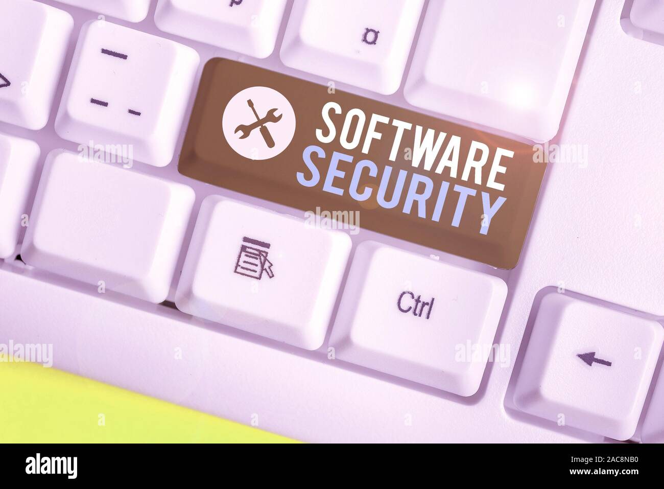 Writing note showing Software Security. Business concept for ...