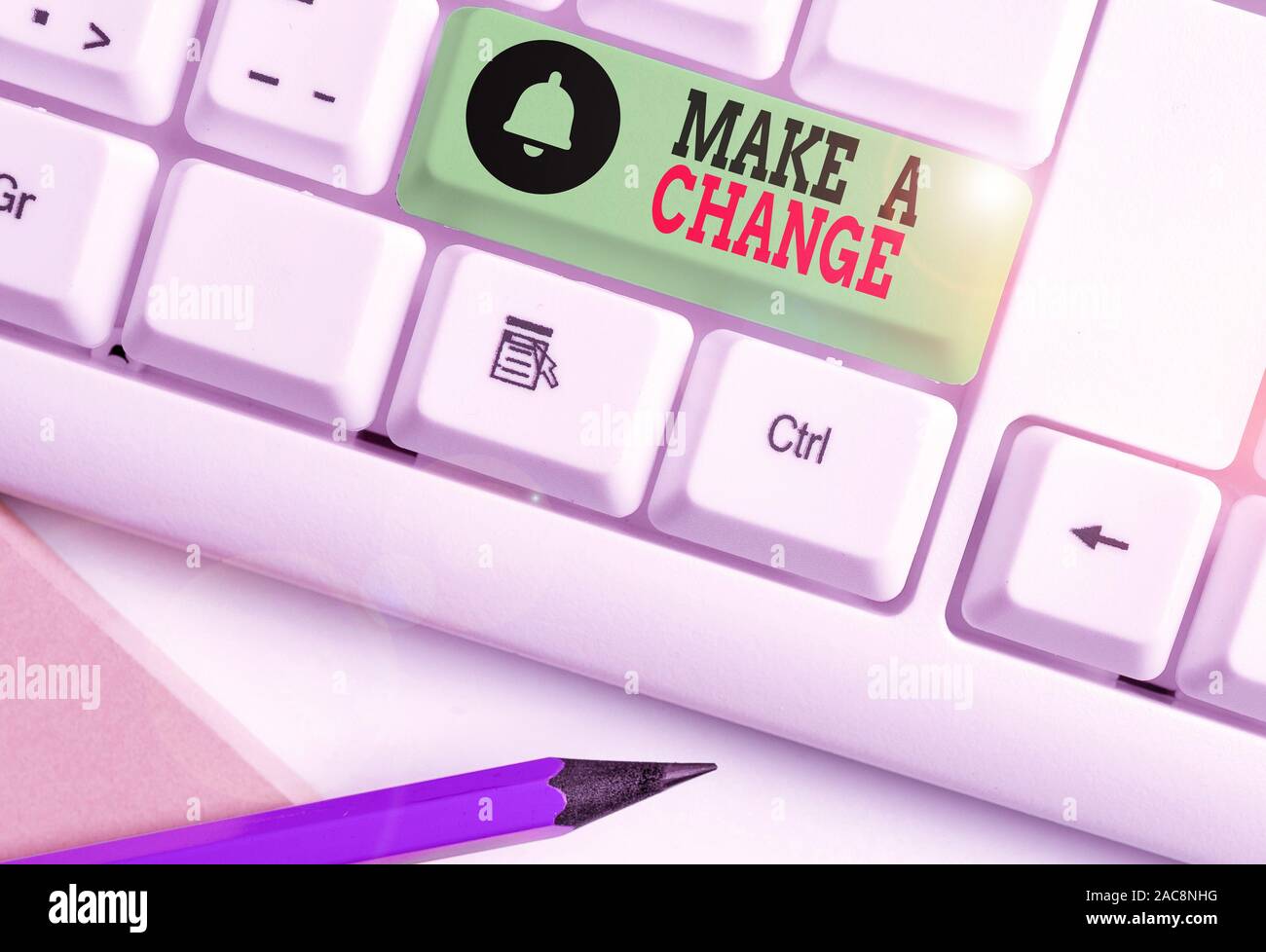 Handwriting text writing Make A Change. Conceptual photo Create a ...