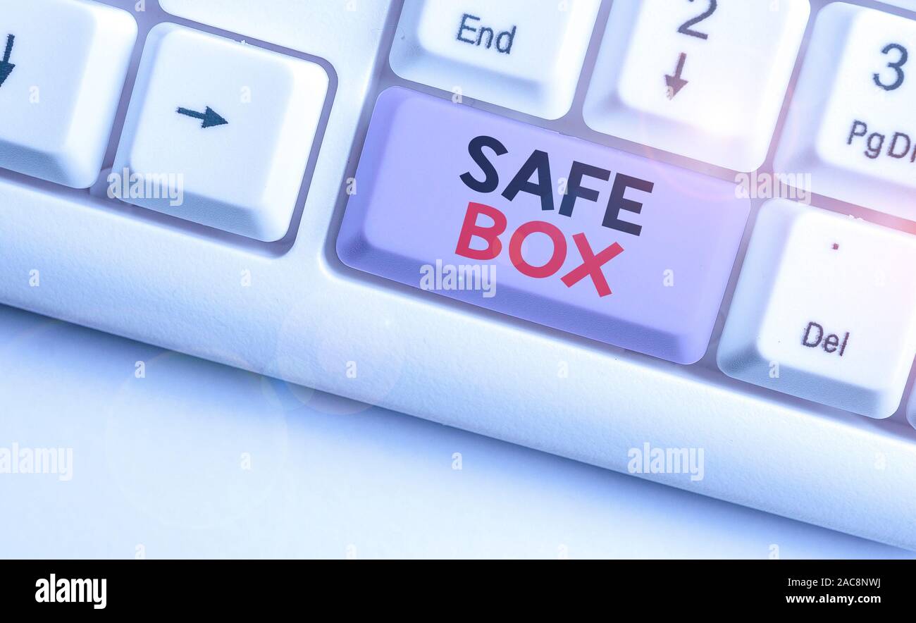 Word writing text Safe Box. Business photo showcasing A small structure ...
