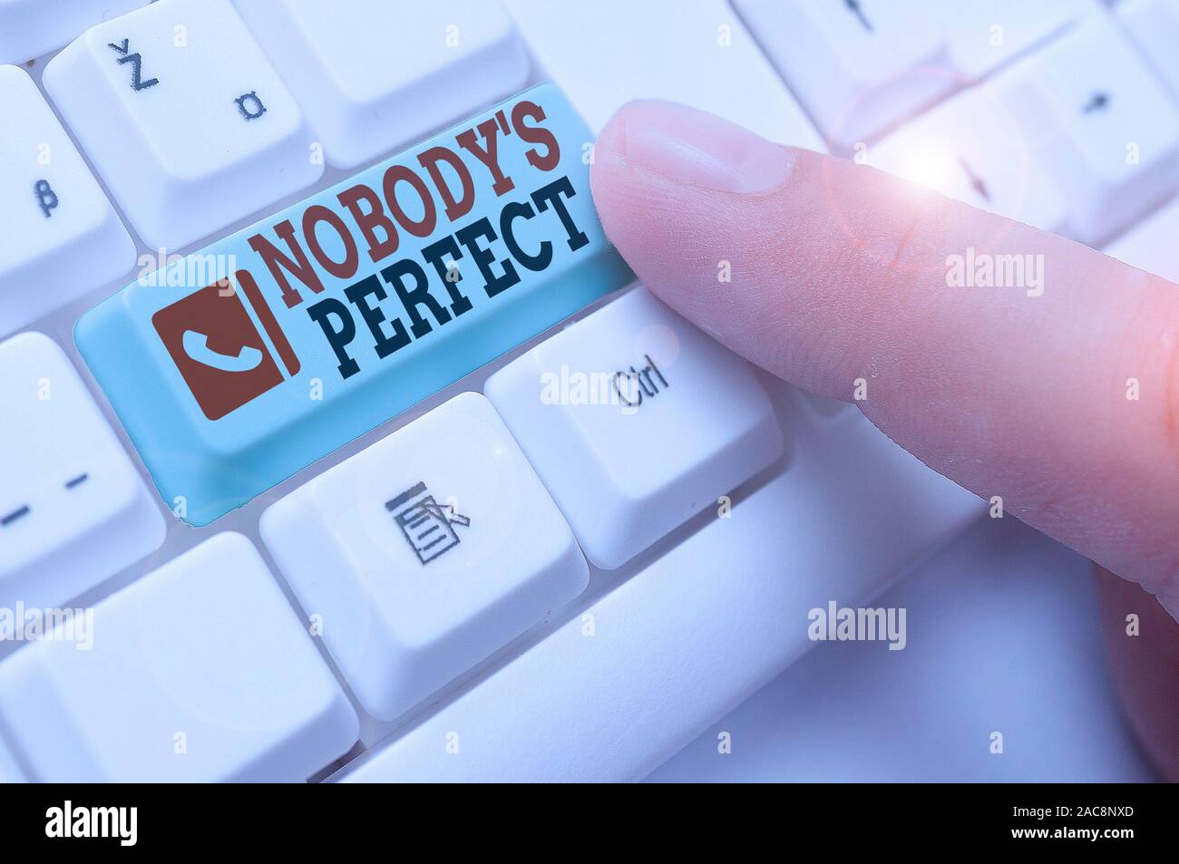 Text sign showing Nobody S Is Perfect. Business photo showcasing used ...