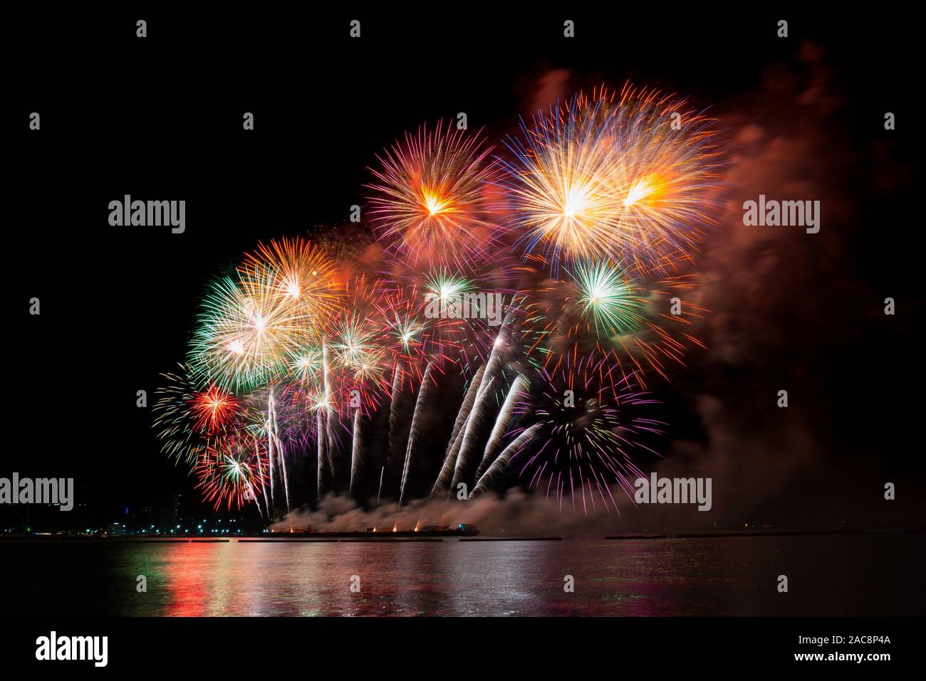 Fireworks light up the sky with dazzling display Stock Photo - Alamy
