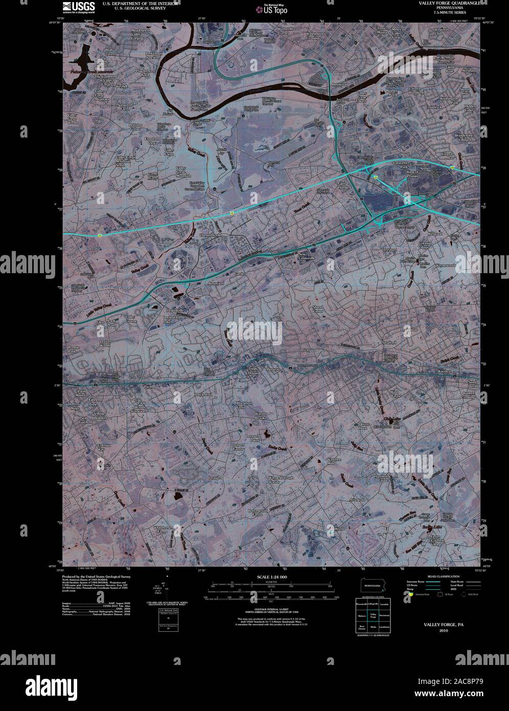 Map of valley forge hi-res stock photography and images - Alamy