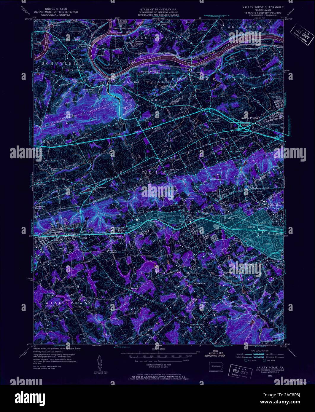 Map of valley forge hi-res stock photography and images - Alamy