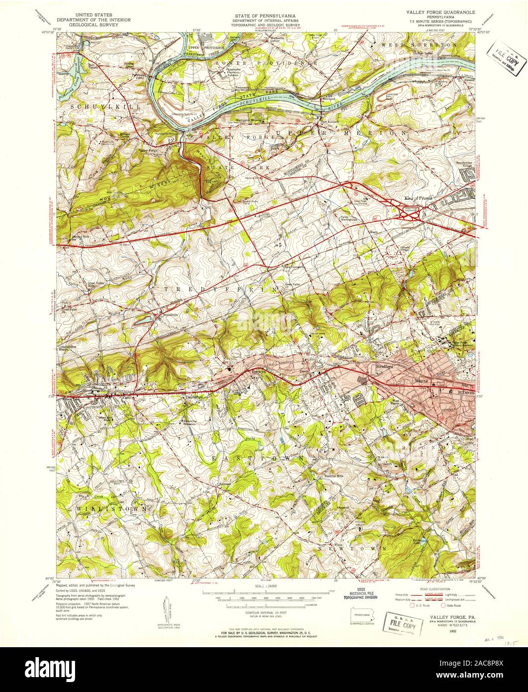 Map of valley forge hi-res stock photography and images - Alamy