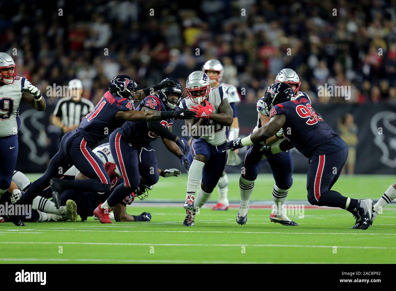 Houston, Texas, USA. 1st Dec, 2019. New England Patriots running back ...